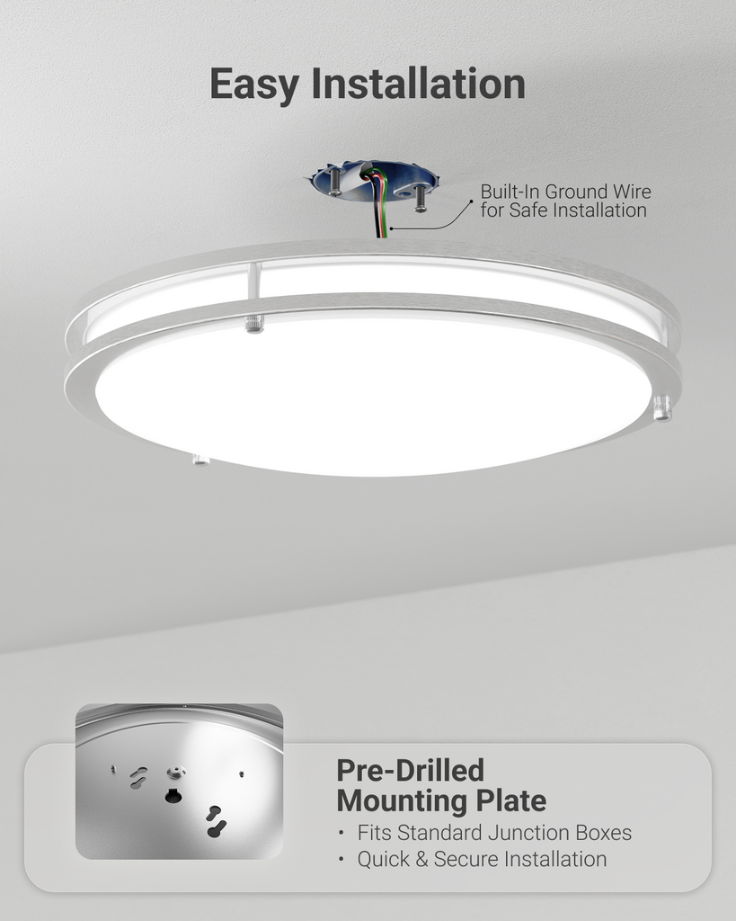 14 Inch Round LED Ceiling Light, Selectable CCT | LED LIGHTING | SUNCO ...