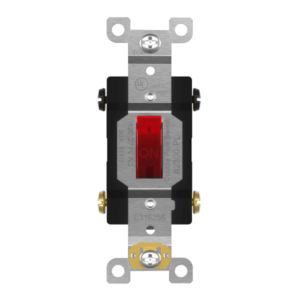 Enerlites Pilot Light Commercial Grade Toggle Switch 30A, Double Pole ...