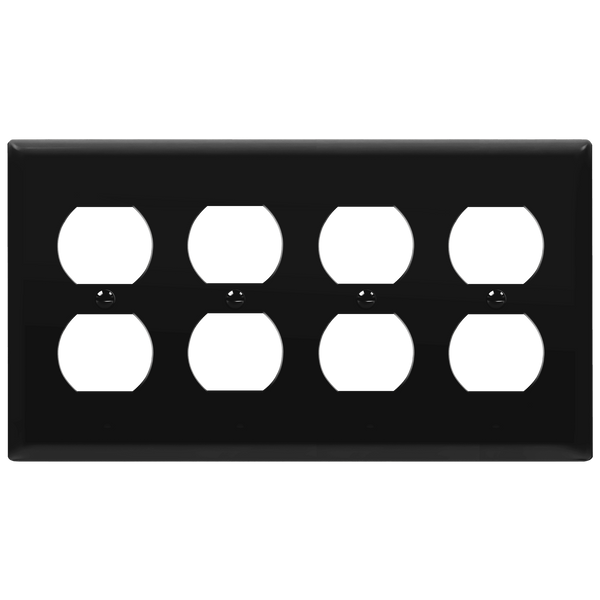 Enerlites Duplex Receptacle Four-Gang Wall Plate, Mid-Size – Sunco Lighting