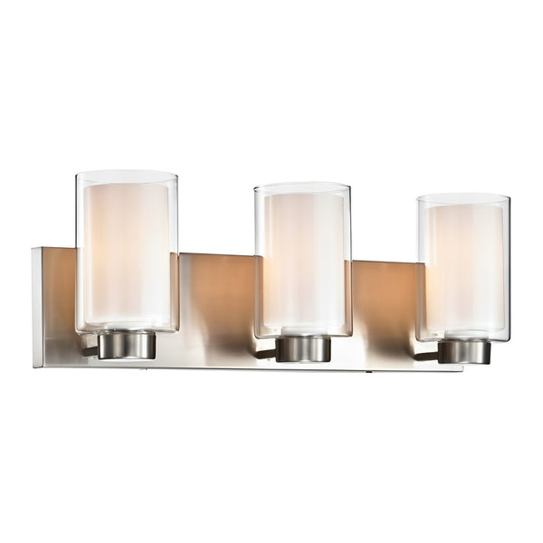 LED Satin Nickel Vanity Light, 22" Wide, 3-Light, 6610D Series – Sunco ...
