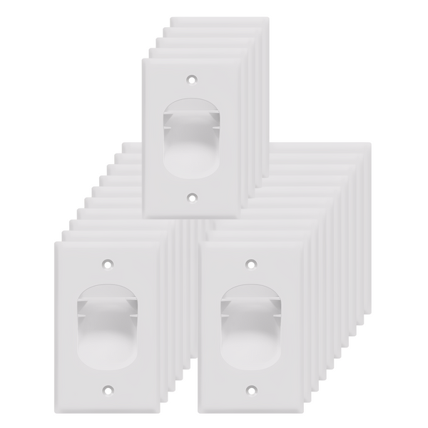 Enerlites Single Gang Recessed Cable Wall Plate – Sunco Lighting