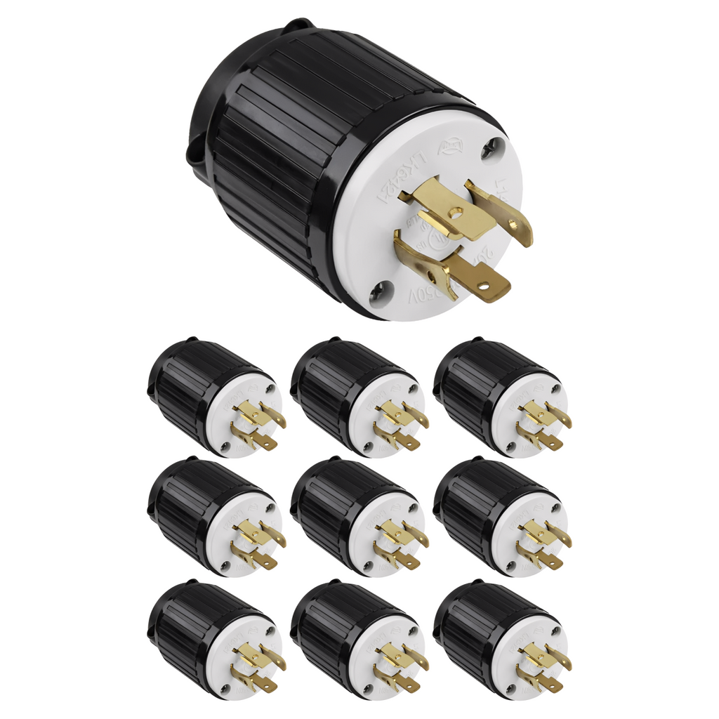 Enerlites Industrial Grade Locking Plug, 20A, L14-20P – Sunco Lighting