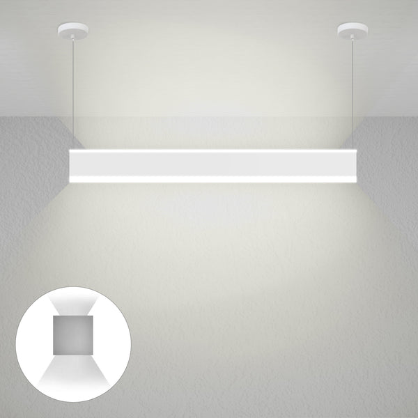 2ft LED Linear Pendant Up/Down Light, 25W/20W/15W, Selectable Wattage ...