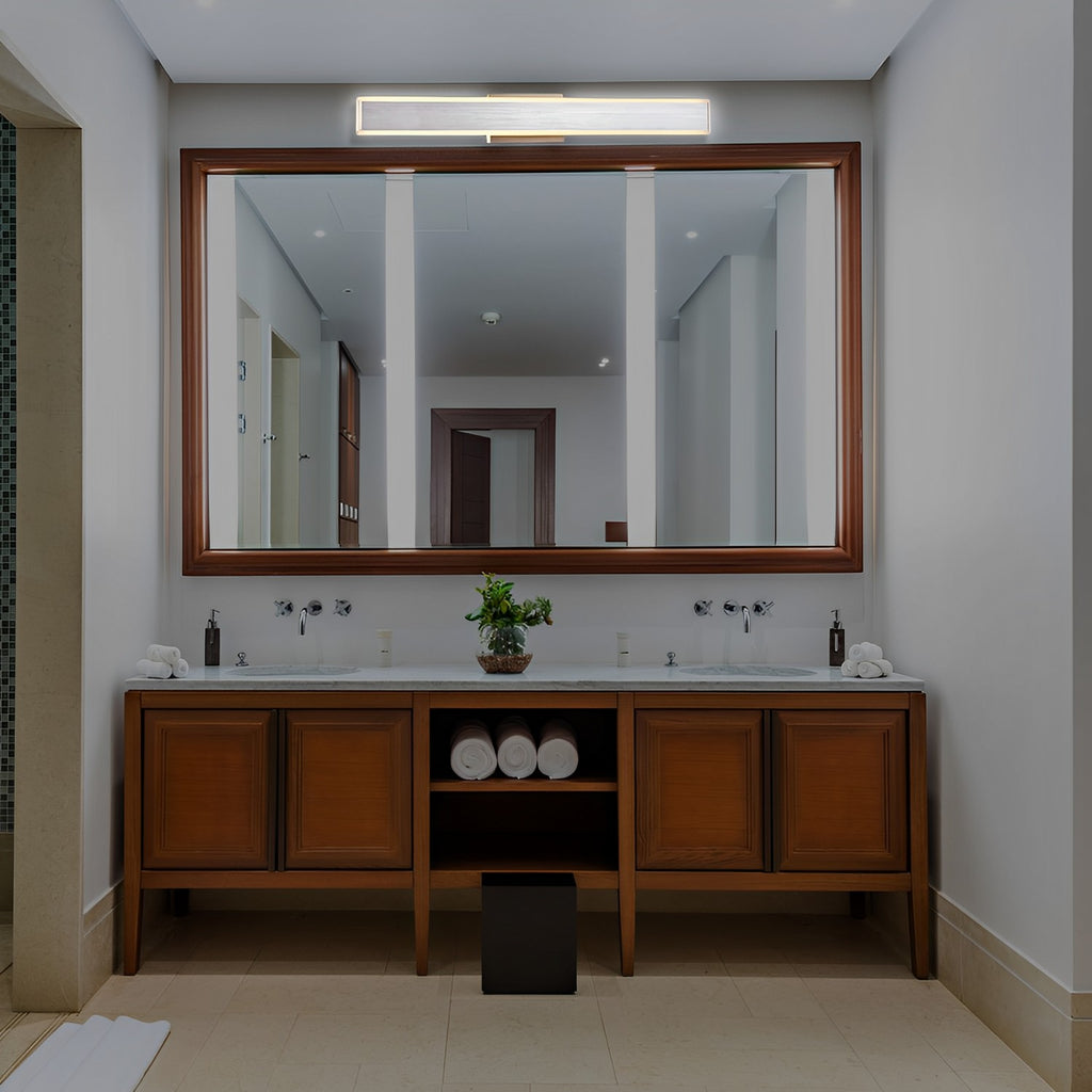 LED Brushed Aluminum Vanity Light, Solstar, Selectable CCT – Sunco Lighting