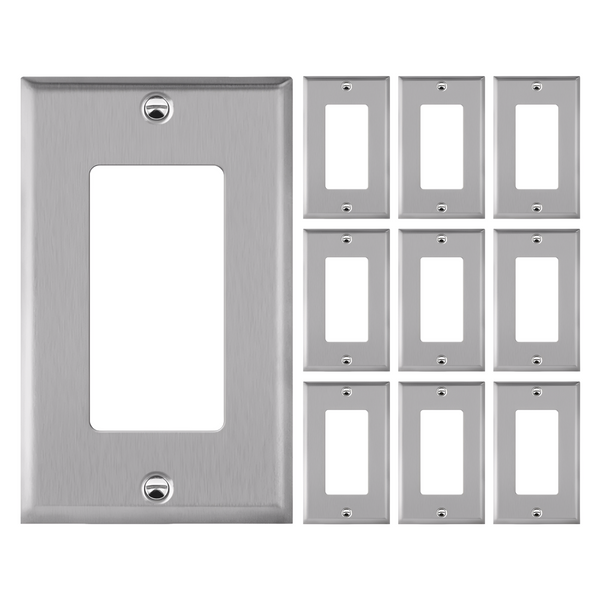 Enerlites Decorator/GFCI One-Gang Metal Wall Plate, Mid-Size – Sunco ...